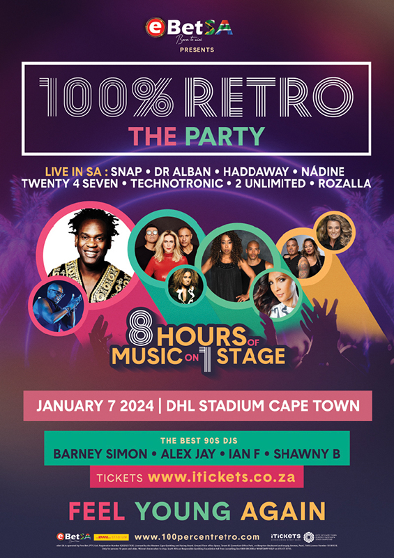 100% Retro Concert Sunday 7th Jan DHL Stadium – Cape Town – Martin Myers